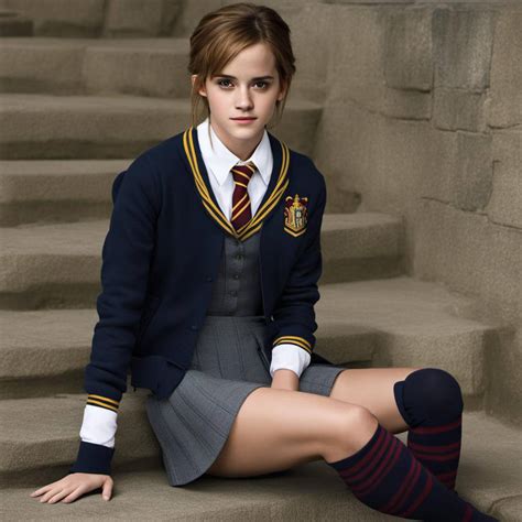 Emma Watson Tight Hogwarts Uniform Thigh High So By Nimpl On Deviantart
