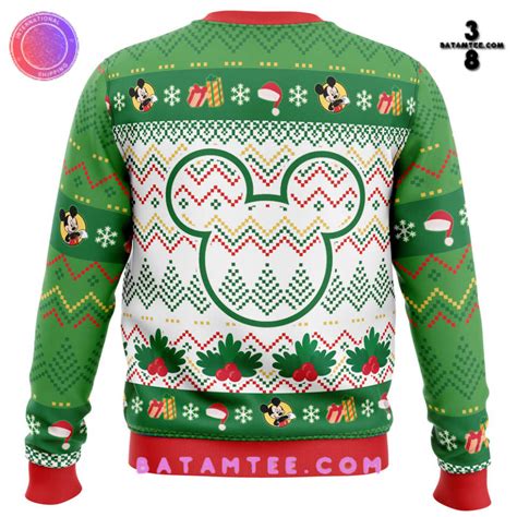 Merry Christmas Mickey Mouse Disney Green Ugly Christmas Sweater