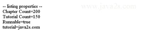 Java Tutorial Java Propertieslistprintwriter Out