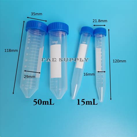Centrifuge Tube Falcon Conical Bottom With Screw Cap 50ml 15 Ml 10ml Test Tube Disposable