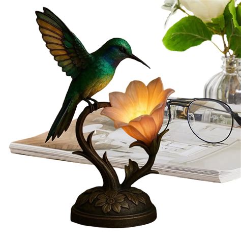 Vintage Led Ambiance Lighting Flower Lamps For Bedrooms Hummingbird