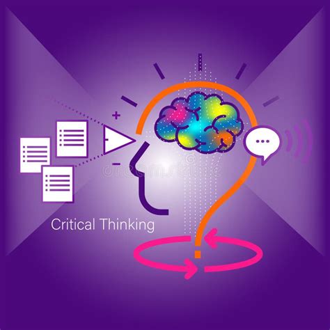 Critical Thinking Process Stock Vector Illustration Of Action 343621548