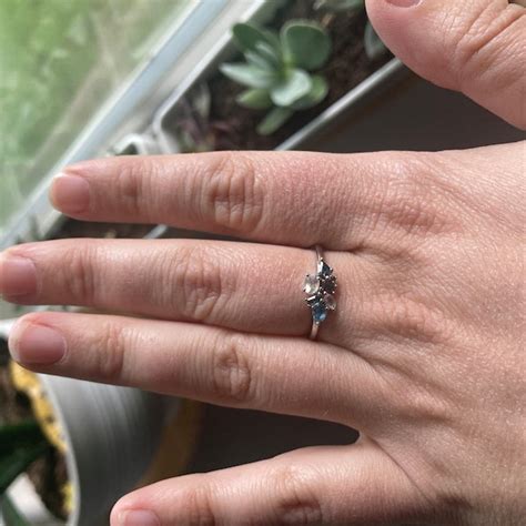 Vintage Teardrop Ruby Engagement Ring Set Milgrain Three Stone Wedding Ring Leaf Nature Inspired