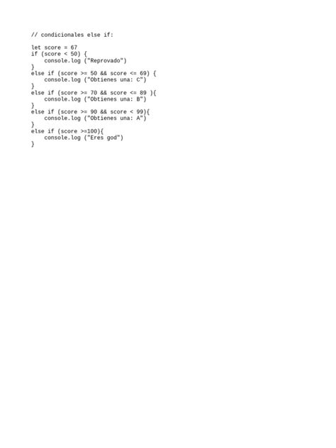 Condiciones Else If Pdf