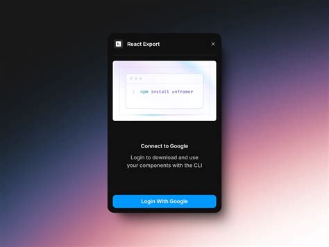 React Export — Framer Marketplace