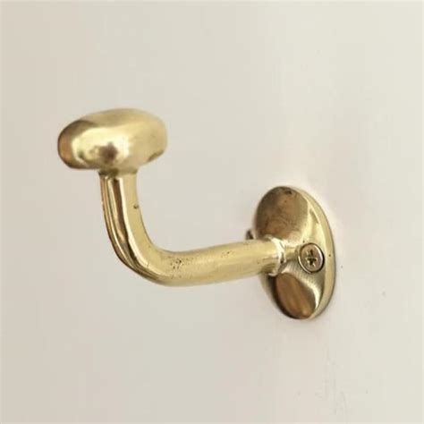 Brass Coat Hook Solid Etsy