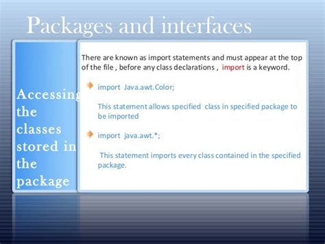 Packagesinterfaces And Exceptions