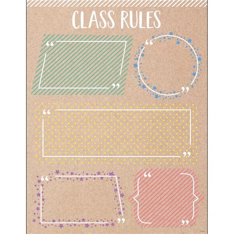 Krafty Pop Class Rules Chart Ctp10896 Creative Teaching Press