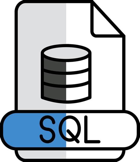 Sql Filled Half Cut Icon Vector Art At Vecteezy
