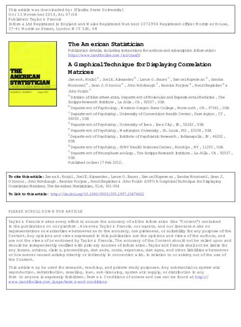 Pdf A Graphical Technique For Displaying Correlation Matrices Dokumen Tips