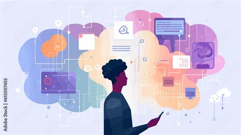 Large Scale Language Model Ai Concept Vector Illustration Stock Vector Adobe Stock