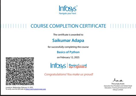Python Learningjourney Infosysspringboard Saikumar Adapa