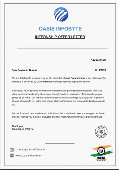 Sayantan Biswas On Linkedin Internship Oasisinfobyte Javaprogramming
