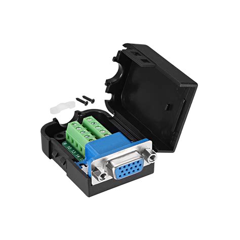 D Sub DB15 Breakout Board Connector With Case 3 Row Female Port Solderless Terminal Block