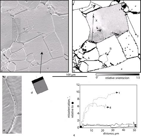 A SEM Secondary Electron Image Showing Location Of B EBSD Map Step Download Scientific
