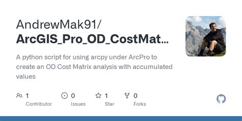 Github Andrewmak91arcgisproodcostmatrixanalysis A Python Script For Using Arcpy Under