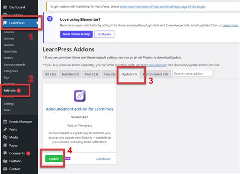 Update Add On Via Purchase Code Install And Update Add On Via