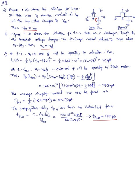 18 7 Figure P18 7 Shows A Pmos Transistor Operating As A Switch In The On Position Figure P18 7