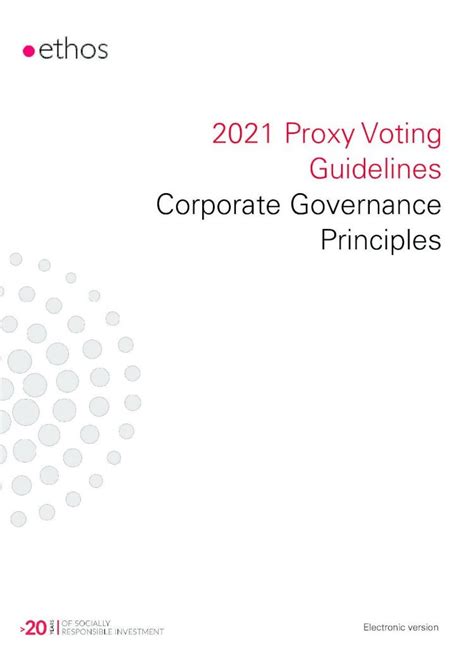 PDF 2021 Proxy Voting Guidelines Corporate Governance Principles 2021 PROXY VOTING