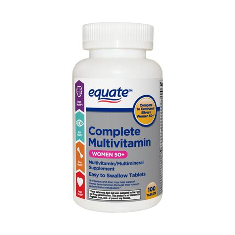 Equate Complete Multivitamin Tablets Women 50 100 Ct
