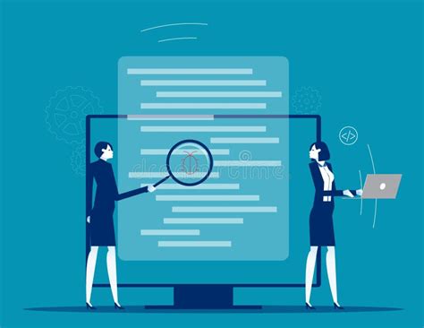 Software Testing Bug Fixing Abstract Metaphor Stock Vector Illustration Of Fixing Programmer