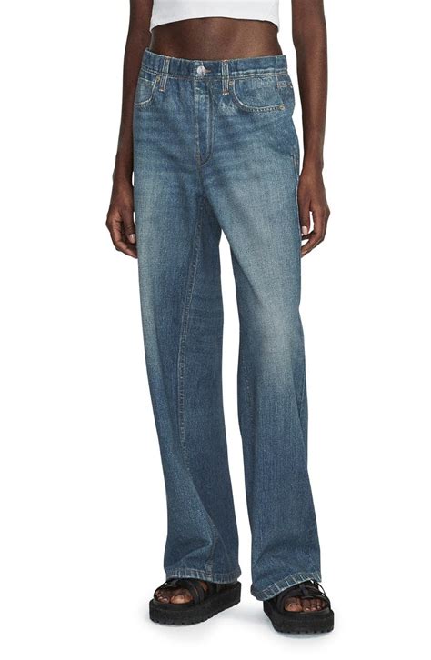 Rag And Bone Miramar Wide Leg Cotton Terry Sweatpant Jeans Nordstrom