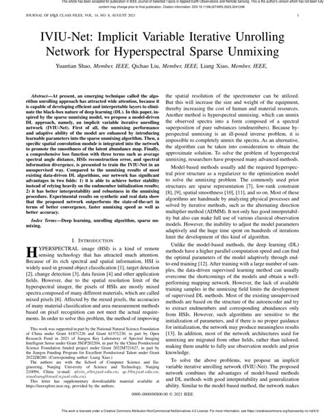 Pdf Iviu Net Implicit Variable Iterative Unrolling Network For
