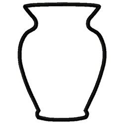 Vase Outline Embroidery Design