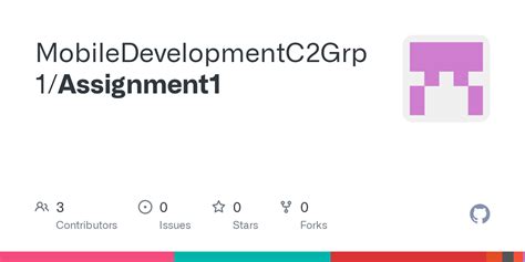 GitHub MobileDevelopmentC Grp Assignment