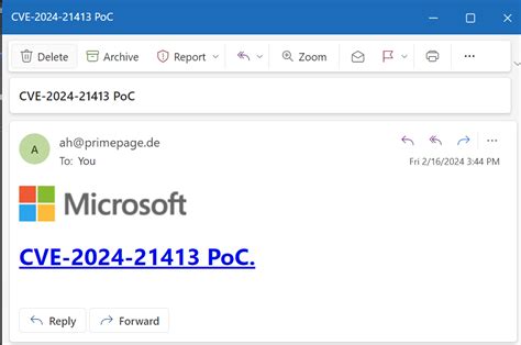 Github Xaitax Cve 2024 21413 Microsoft Outlook Remote Code Execution Vulnerability Microsoft