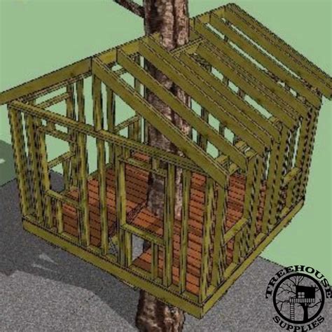 10 Square Treehouse Plan Standard Treehouse Plans And Attachment