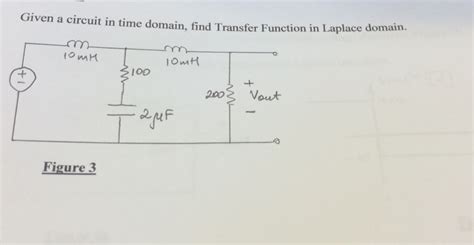 Solved Given A Circuit In Time Domain Find Transfer