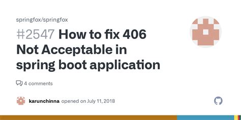 How To Fix 406 Not Acceptable In Spring Boot Application · Issue 2547 · Springfoxspringfox