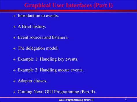 Ppt Graphical User Interfaces Part I Powerpoint Presentation Free