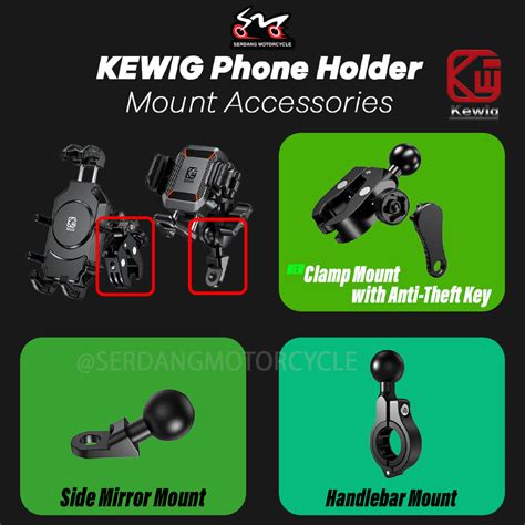 Kewig Mounting Spare Part Phone Holder M8sp M33 M26 M18 Side Mirror