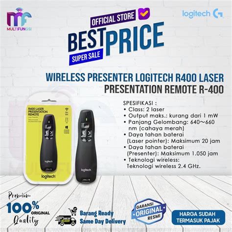 Jual Wireless Presenter Logitech R400 Laser Presentation Remote Di Lapak Multifungsi Online