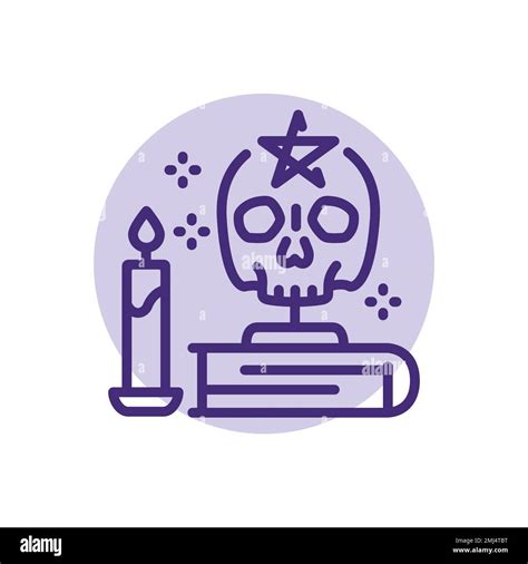 Satanism Color Line Icon Isolated Vector Element Outline Pictogram For Web Page Mobile App