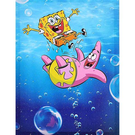 Spongebob And Patrick Canvas Wall Art 12x16