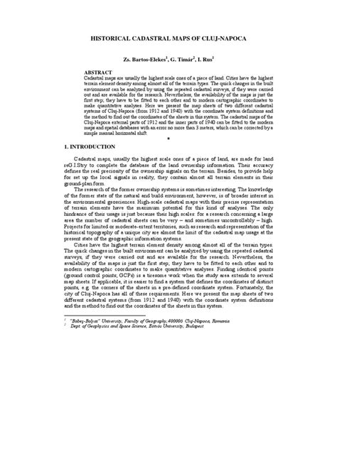 Projection Cadastral Maps Pdf Geographic Information System World