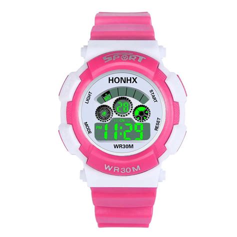 Honhx детские наручные часы детские часы шикарные Цифровые Аналоговые часы с будильником