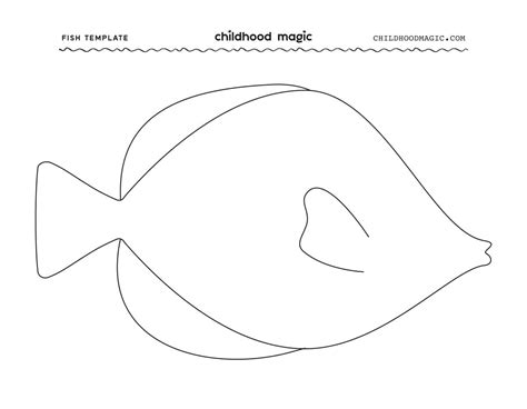 Printable Fish Template Worksheet Template