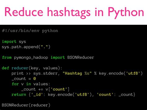 Reduce Hashtags In Python Usrbinenv