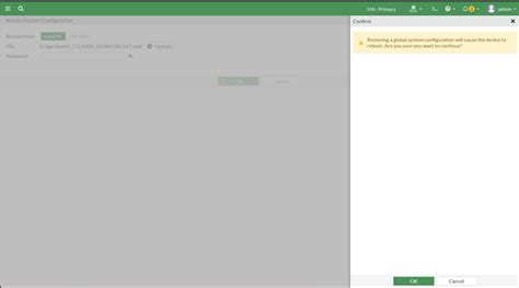 Technical Tip How To Restore A Configuration Back Fortinet Community