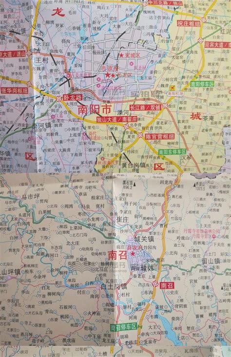 南阳市区图路线图水系大山谷图库