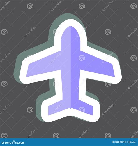 Sticker Airplane Mode Suitable For Mobile Apps Symbol Simple Design Editable Design Template
