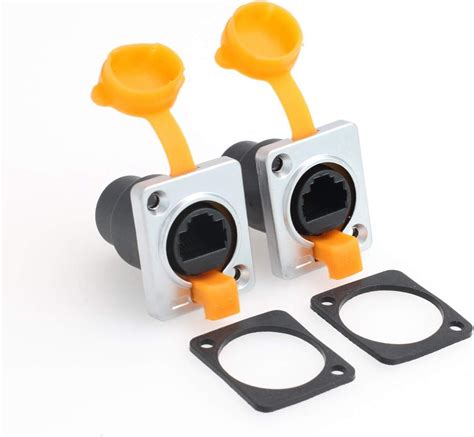 Szrmcc Cat5e Rj45 Ethernet Panel Mount Socket Ip65 Waterproof Connector
