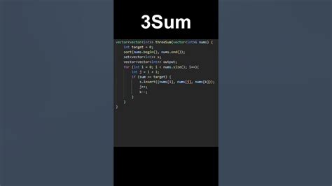 3sum Leetcode15 Programming Cplusplus Leetcode Cpp Tutorial