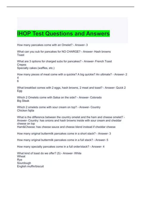 Ihop Test Questions And Answers 2024 Graded A Ihop Sop Stuvia Us