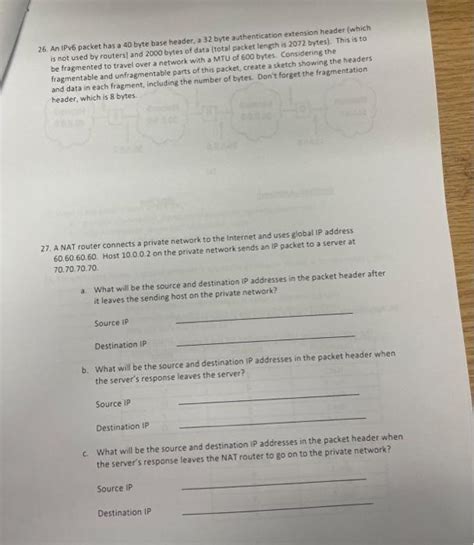 Solved 26 An Ipv6 Packet Has A 40 Byte Base Header A 32
