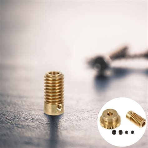 2 Pcs Small Modulus Worm And Worm Gear Durable Wor Vicedeal